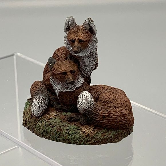 The Bronze Menagerie Accents Vtg The Bronze Menagerie 977 Pair Of Red Foxes Figurine By